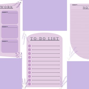 Classroom Notetaking and Scheduler in Purple - Etsy