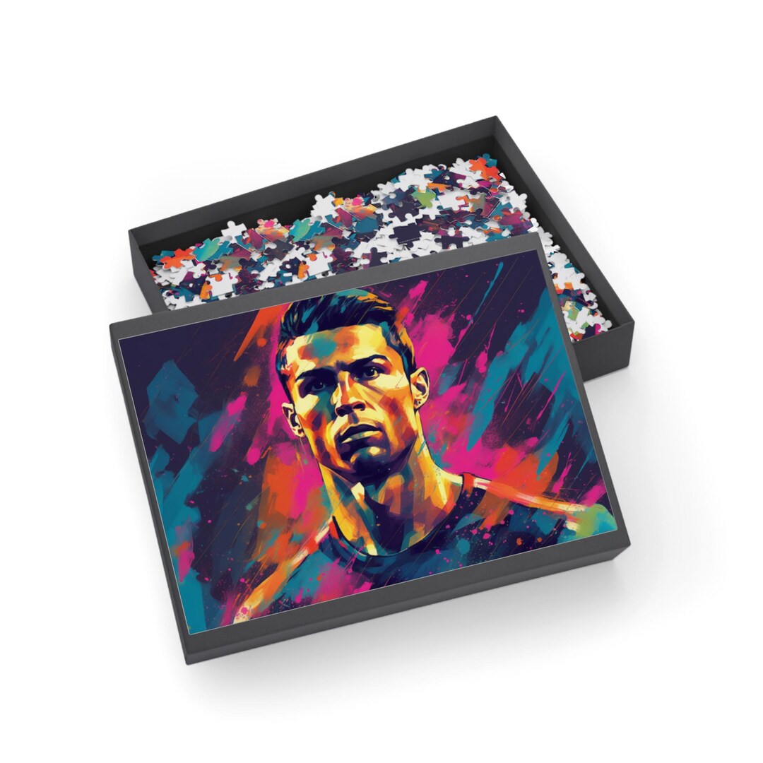 Cristiano Ronaldo Puzzle: Vibrant Sports Art, Soccer Gift - Etsy