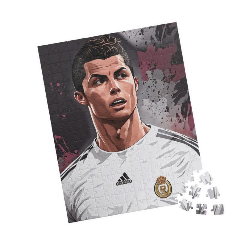 Cristiano Ronaldo Puzzle, Sports Puzzle, Gift for Soccer Fans, Family ...