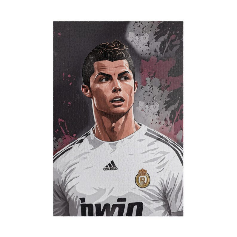 Cristiano Ronaldo Puzzle, Sports Puzzle, Gift for Soccer Fans, Family ...