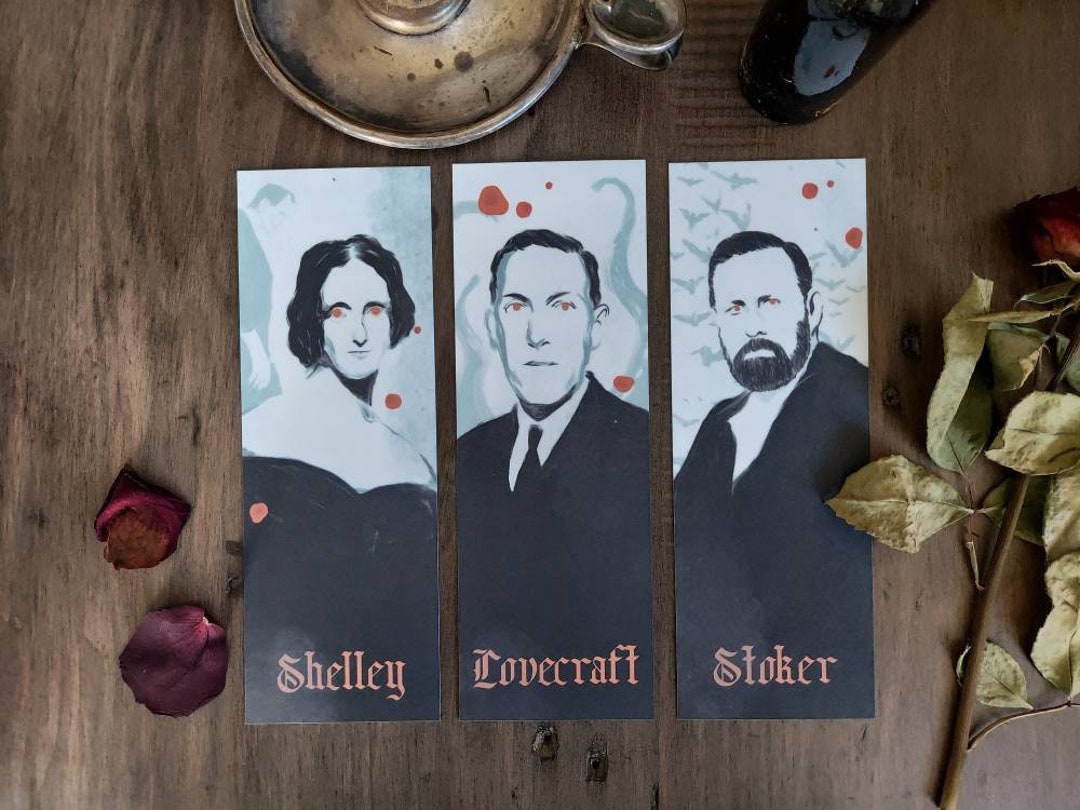 Gothic Horror Author 3 Bookmark Set, Digital Download Only, Bram Stoker ...