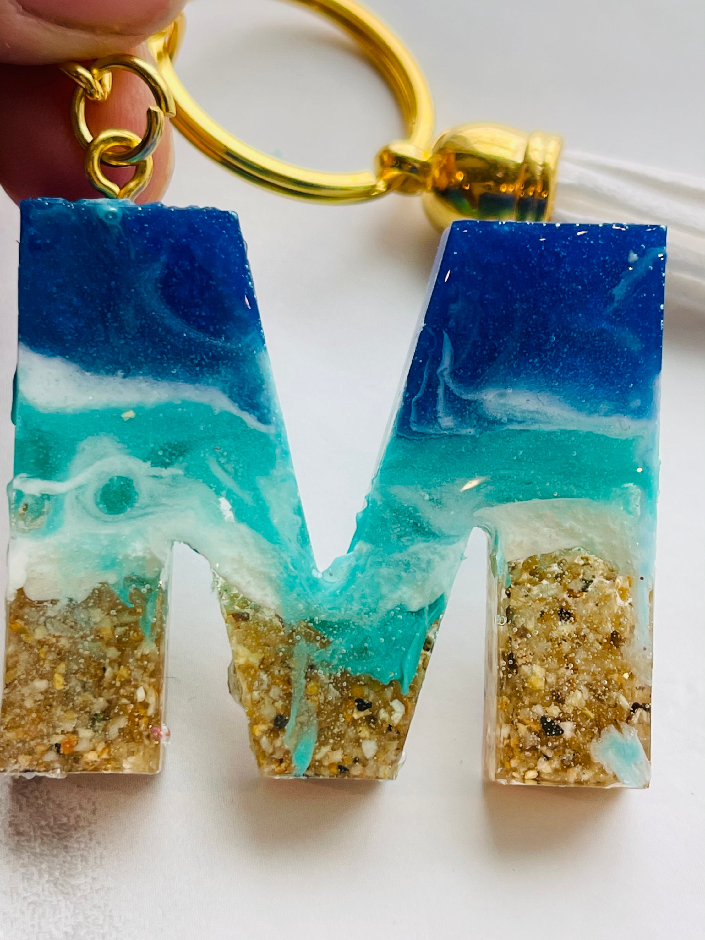 PERSONALIZED KEY CHAIN With Tassel letter Name Keychain - Etsy UK