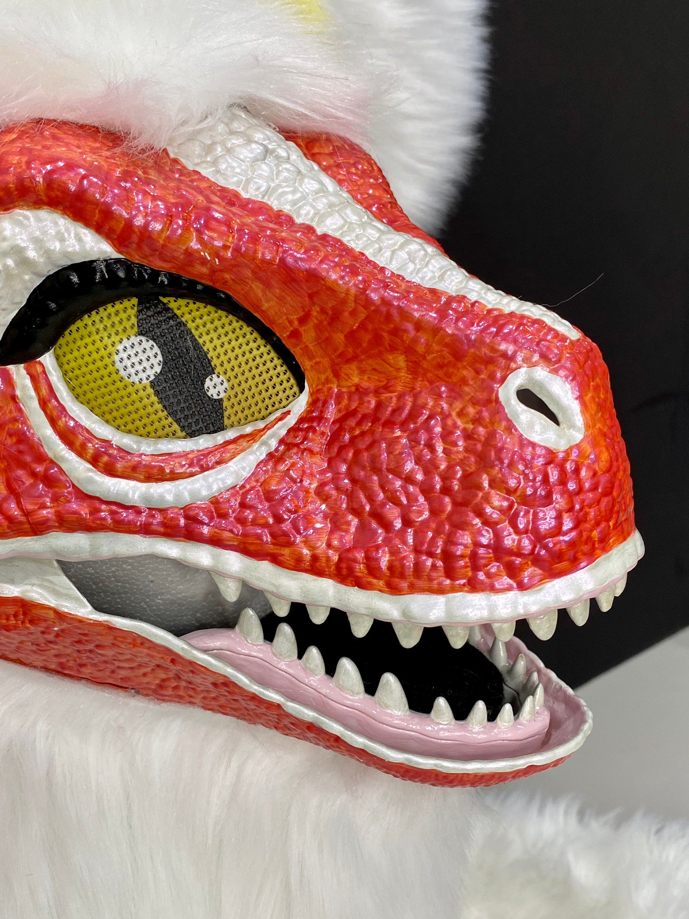 Dino Furry Mask With Matching Nub Tail Zeno. SPRING SALE - Etsy