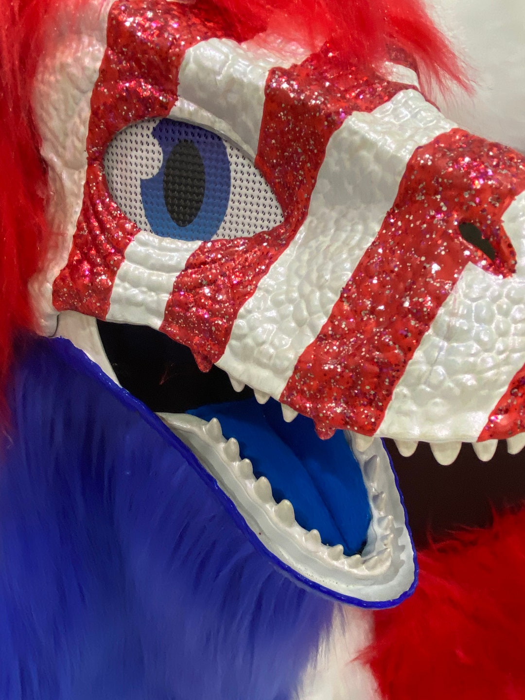 Dino Furry Mask With Matching Nub Tail - USA. - Etsy