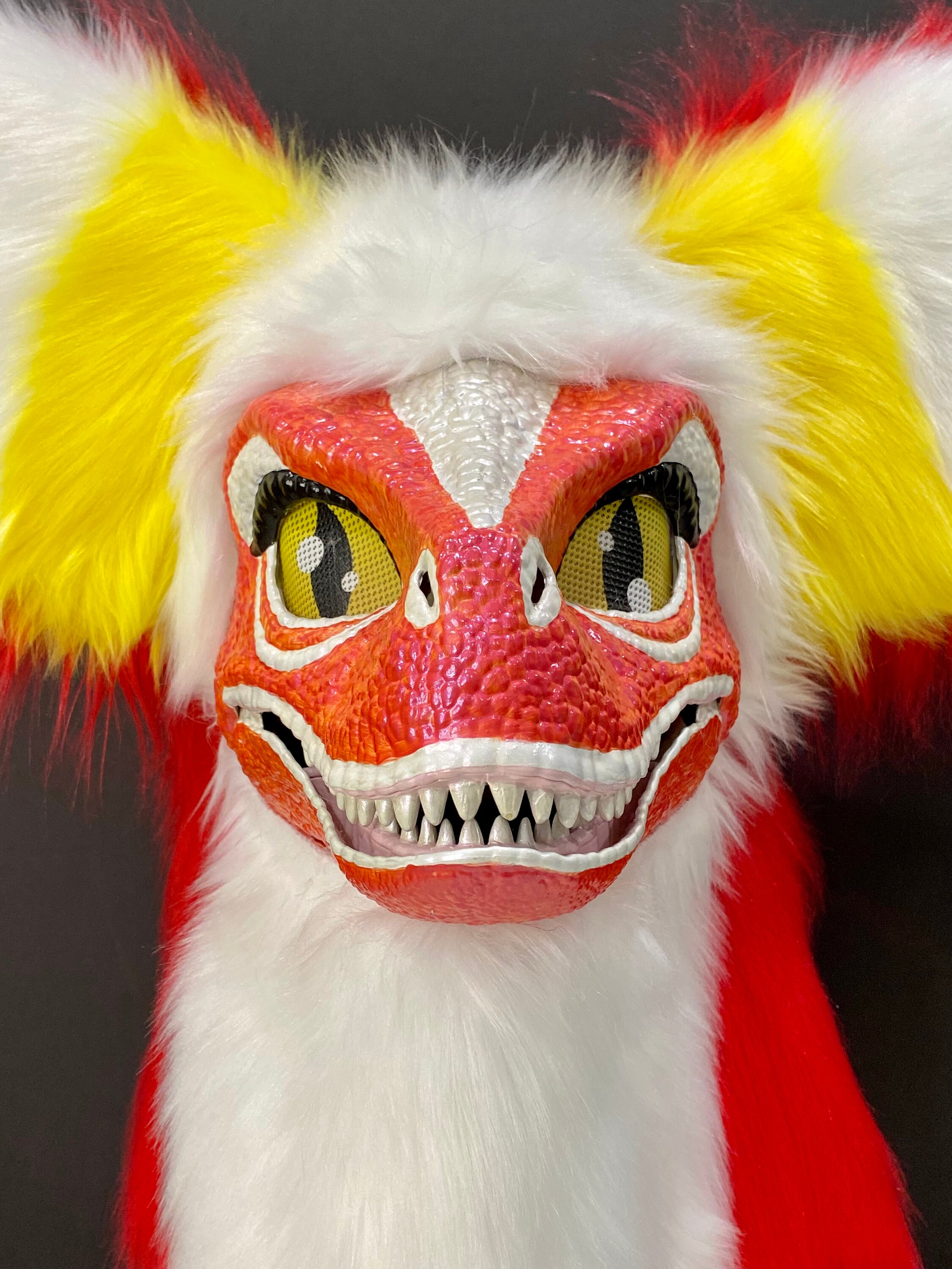 Dino Furry Mask With Matching Nub Tail Zeno. SPRING SALE - Etsy