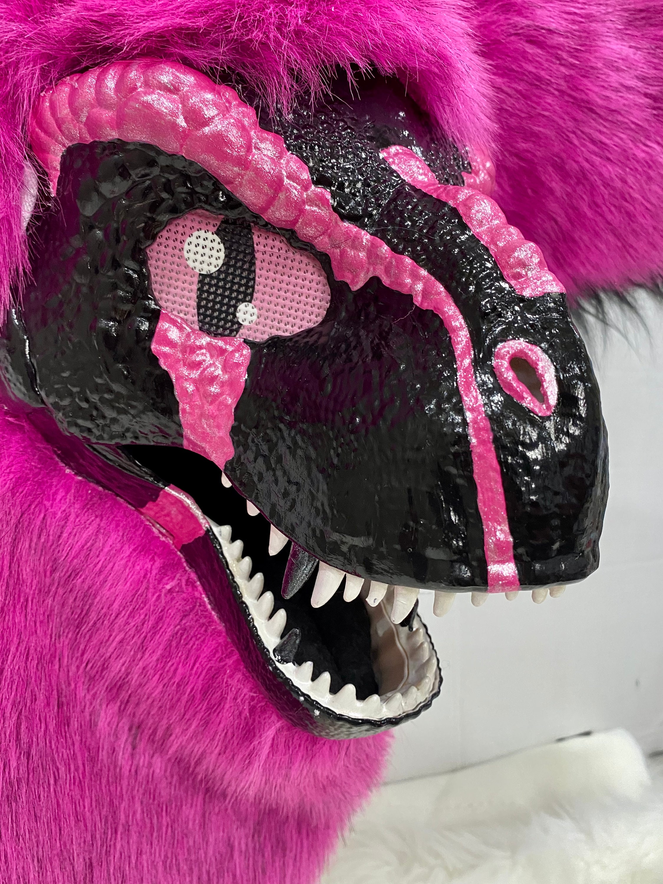 Dino Furry Mask With Matching Nub Tail - ONYX. - Etsy