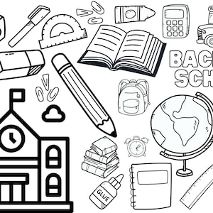 Huge Back to School Coloring Poster for Kids, Adults great for Family ...