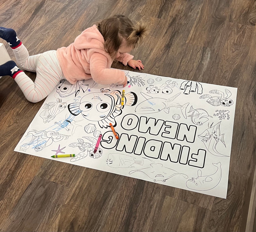 Huge Character Coloring Poster for Kids, Adults great for Family Time ...