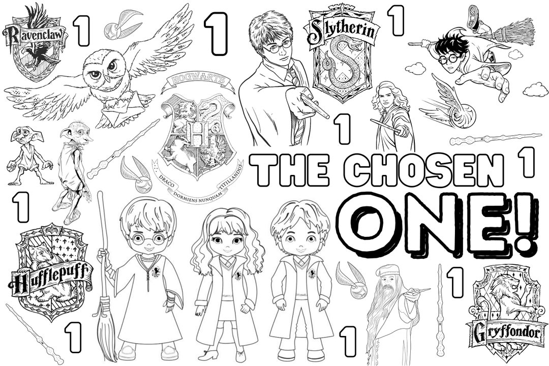 Huge Chosen One Coloring Poster for Kids, Adults great for Family Time ...