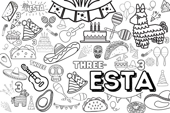 Huge Three-esta Coloring Poster for Kids Adults for Family - Etsy