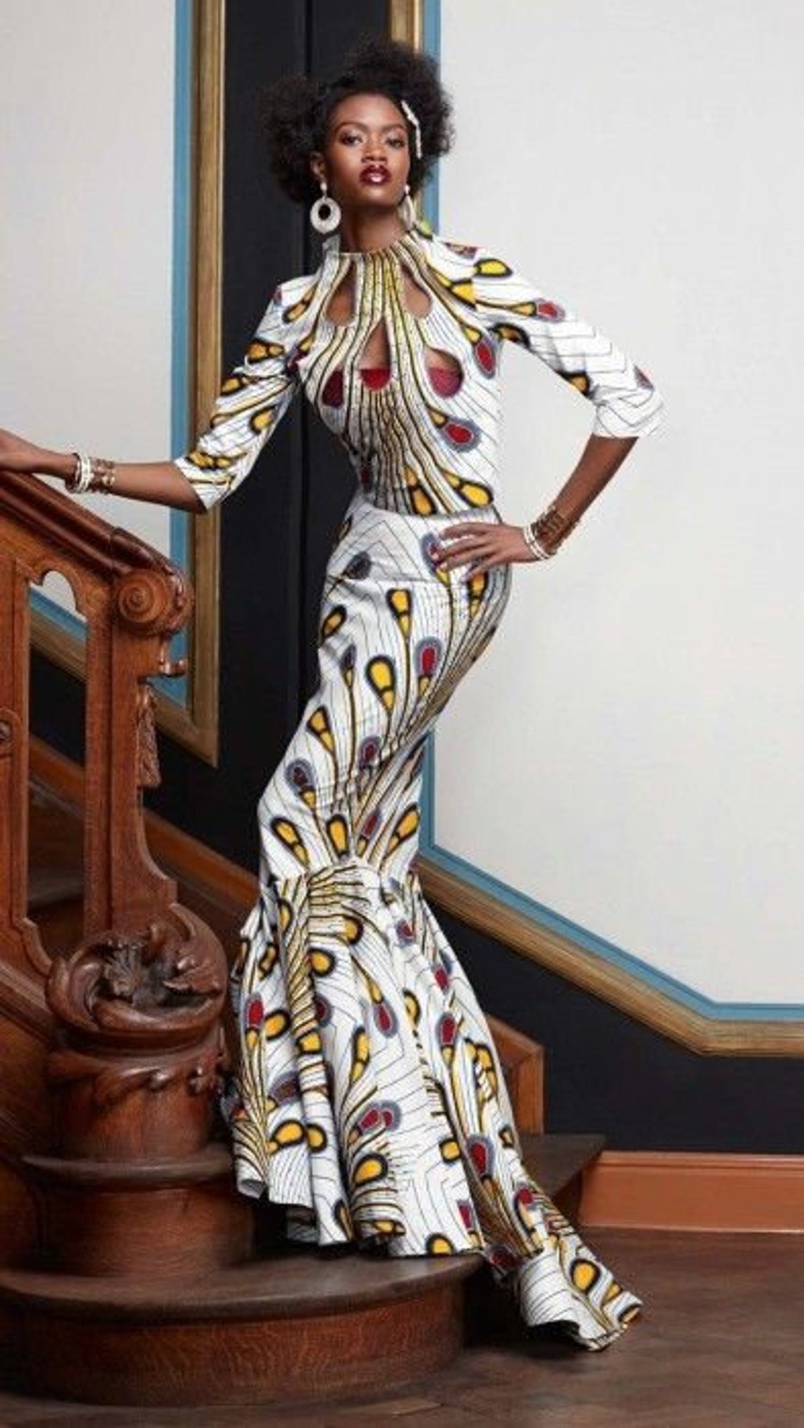 African Print Maxi Dressafrican Print Dressankara Dresswomen ...