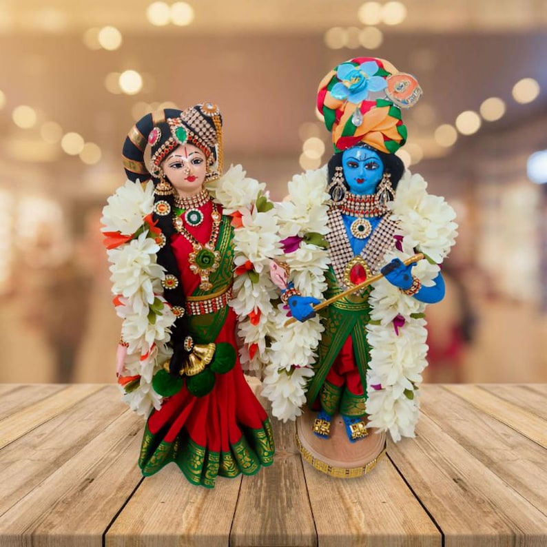 12" Handmade Andal Krishna Fabric Doll With Fibre Face - Etsy