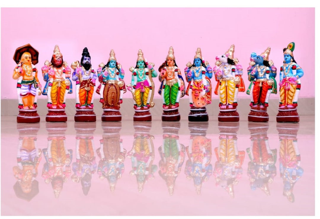 Dasavatharam Single Golu Dolls / Golu Bommai / Bommulu - Etsy