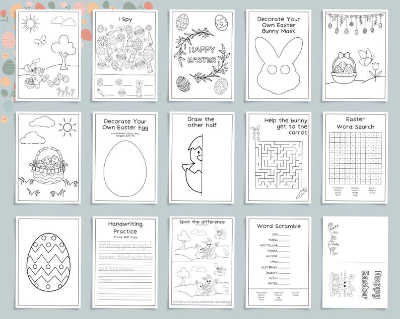 Easter Activity Book | Printable Games, Coloring Pages & Mazes | Kids ...