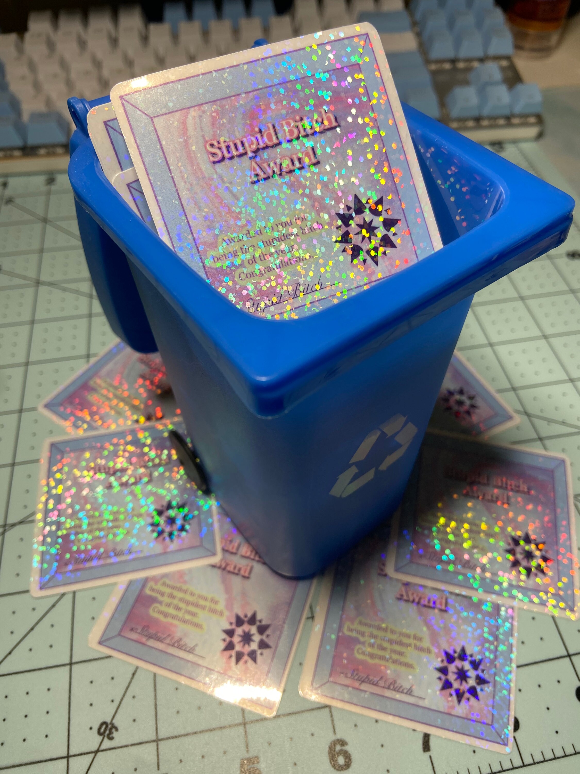 Holographic Sticker Funny Meme Vinyl Car Decal Cybercore Stupid Bitch ...