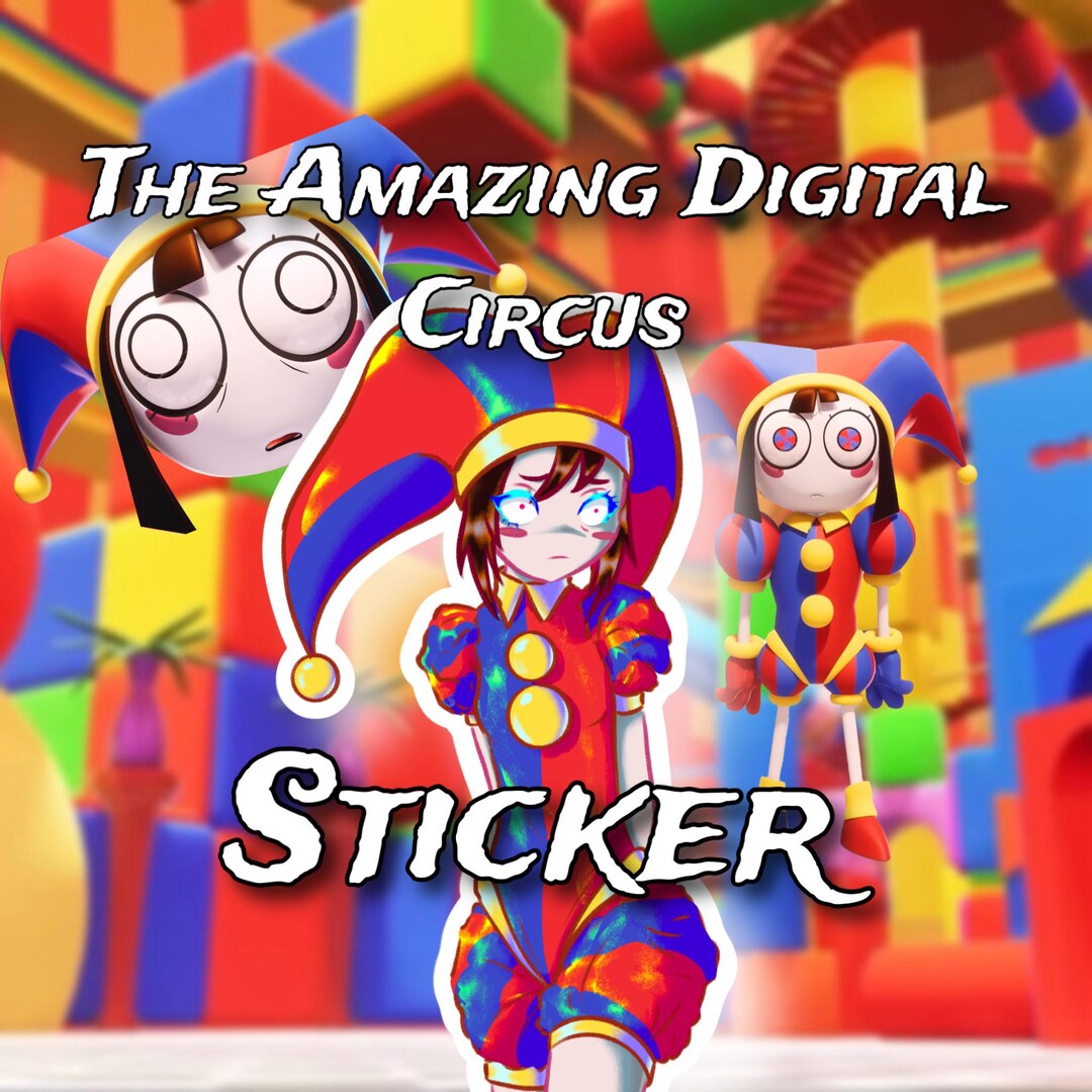Pomni the Amazing Digital Circus Sticker | Fanart Waterproof Laptop ...