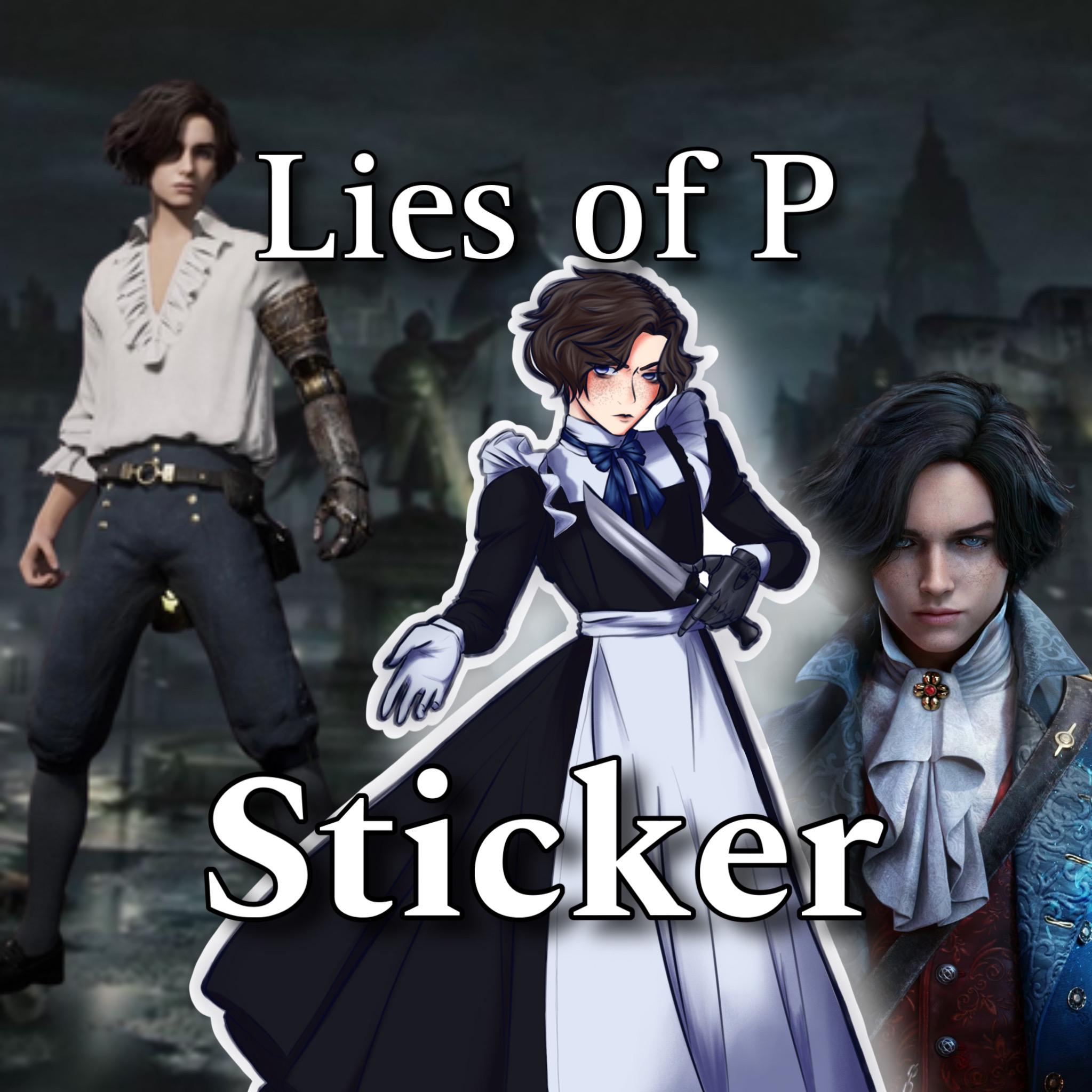 Lies of P Pinocchio Sticker: Chibi Maid Dress Anime Fanart - Etsy