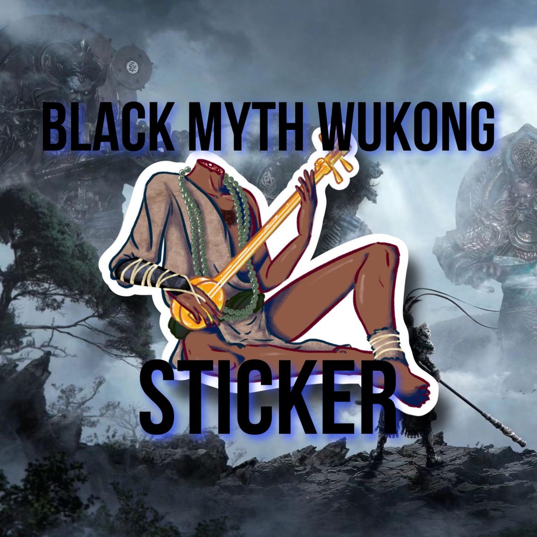 Black Myth Wukong Headless Monk Fanart Sticker | Video Game Science Sun ...