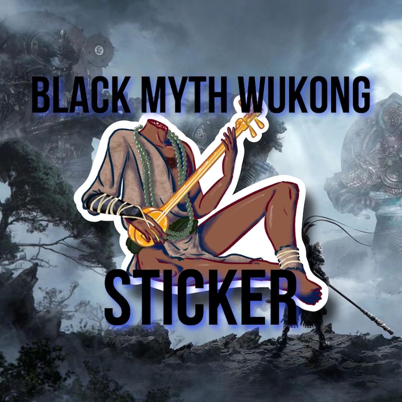 Black Myth Wukong Headless Monk Fanart Sticker | Video Game Science Sun ...