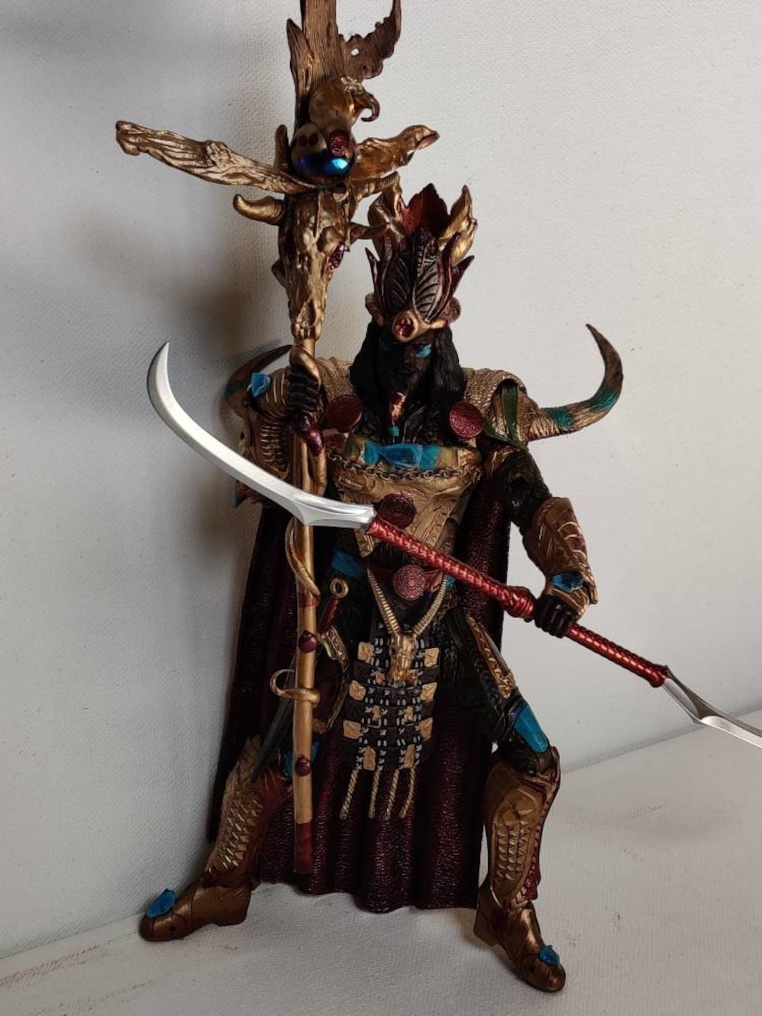 Osiris Egyptian God red Moon Exclusive Art and - Etsy