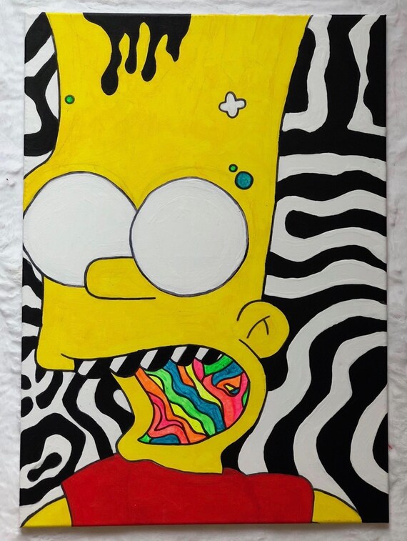 Bart Trippy From Simpsons - Etsy