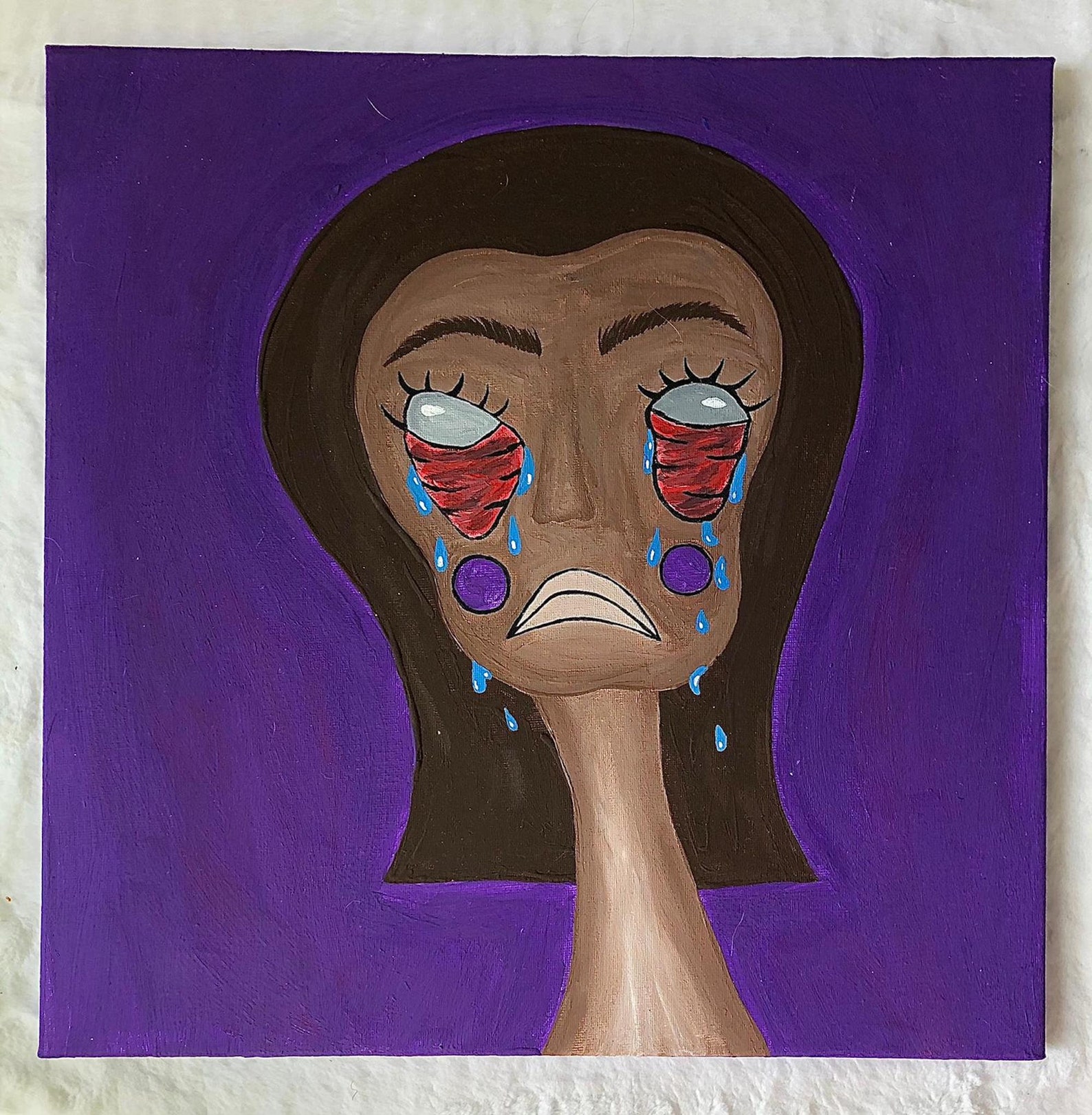 Sad Broken Girl, Acrylic Painting - Etsy UK