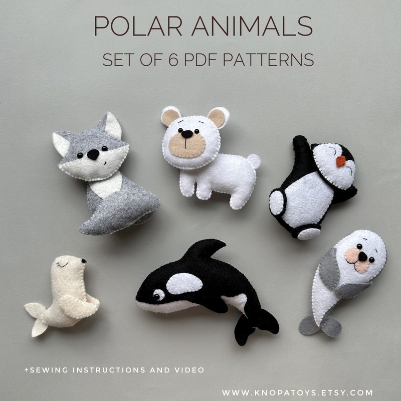 Felt Polar Bear - Etsy