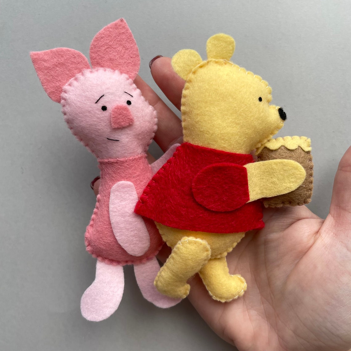 Winnie the Pooh Felt Pattern Set of 5 PDF Plushie Pattern - Etsy