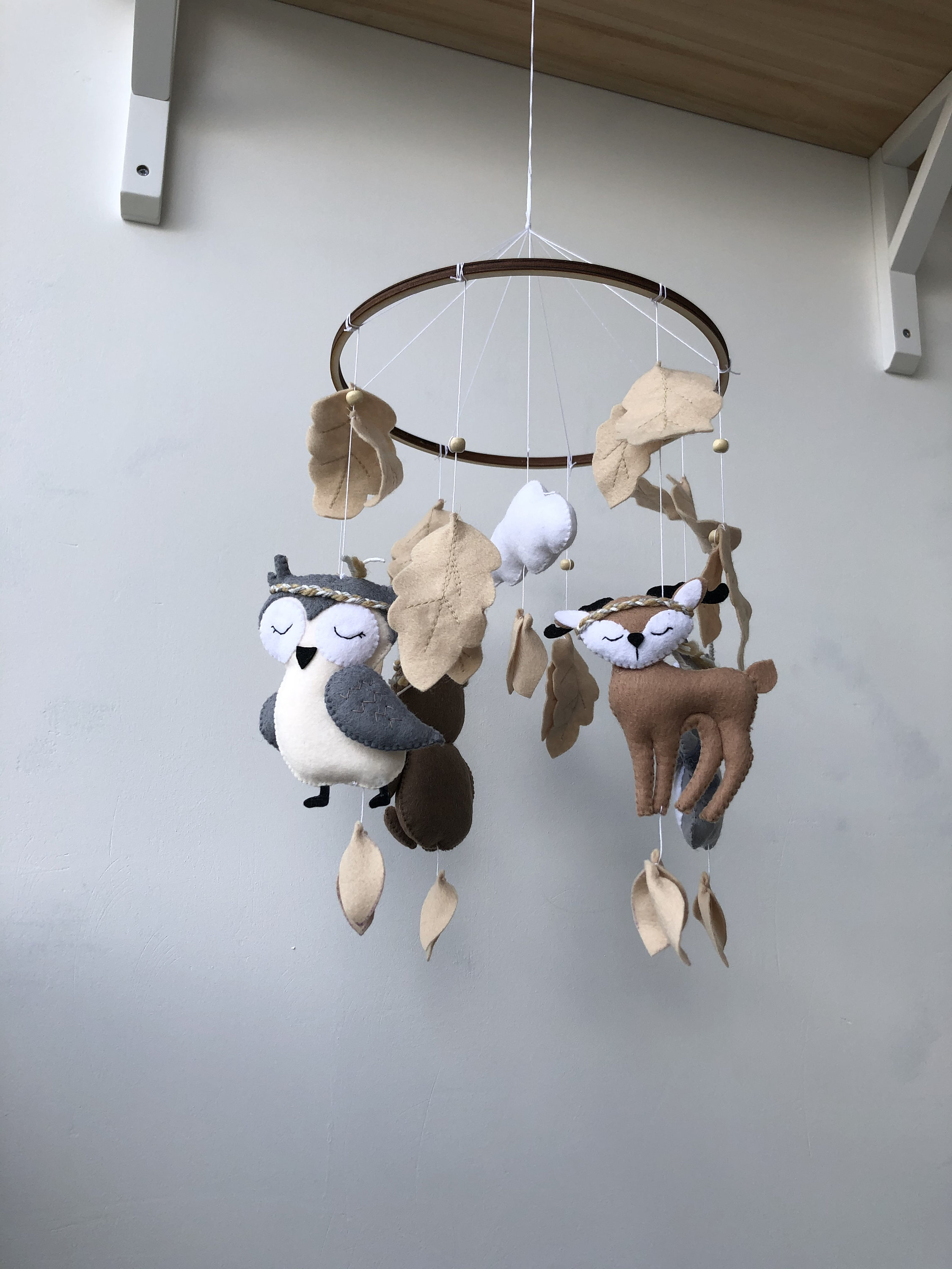 Set of 6 Pdf Pattern Woodland Baby Mobile Diy Tutorial Felt Animals ...