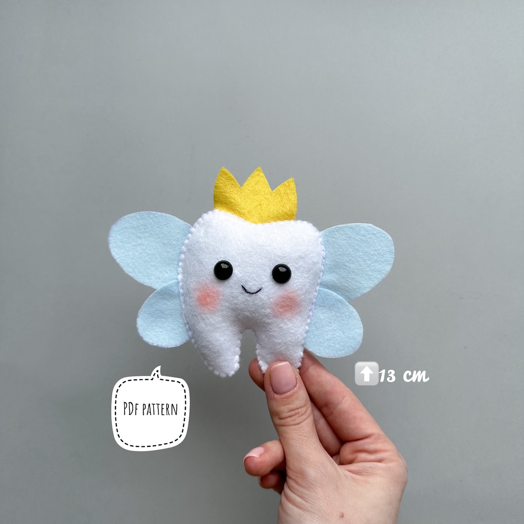 Tooth Fairy Ornament Pdf Felt Pattern Kawaii Plush Tooth Fairy Doll ...