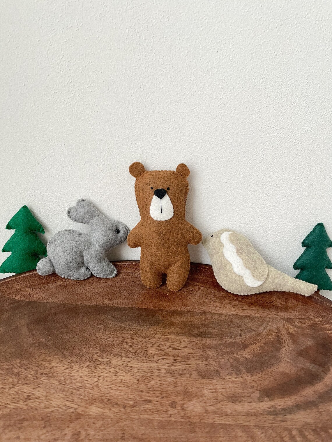Set of 5 PDF Pattern Woodland Animals Bear Rabbit Bird Tree | Etsy