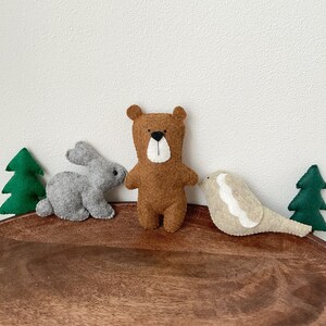 Set of 5 PDF Pattern Woodland Animals Bear Rabbit Bird Tree and ...
