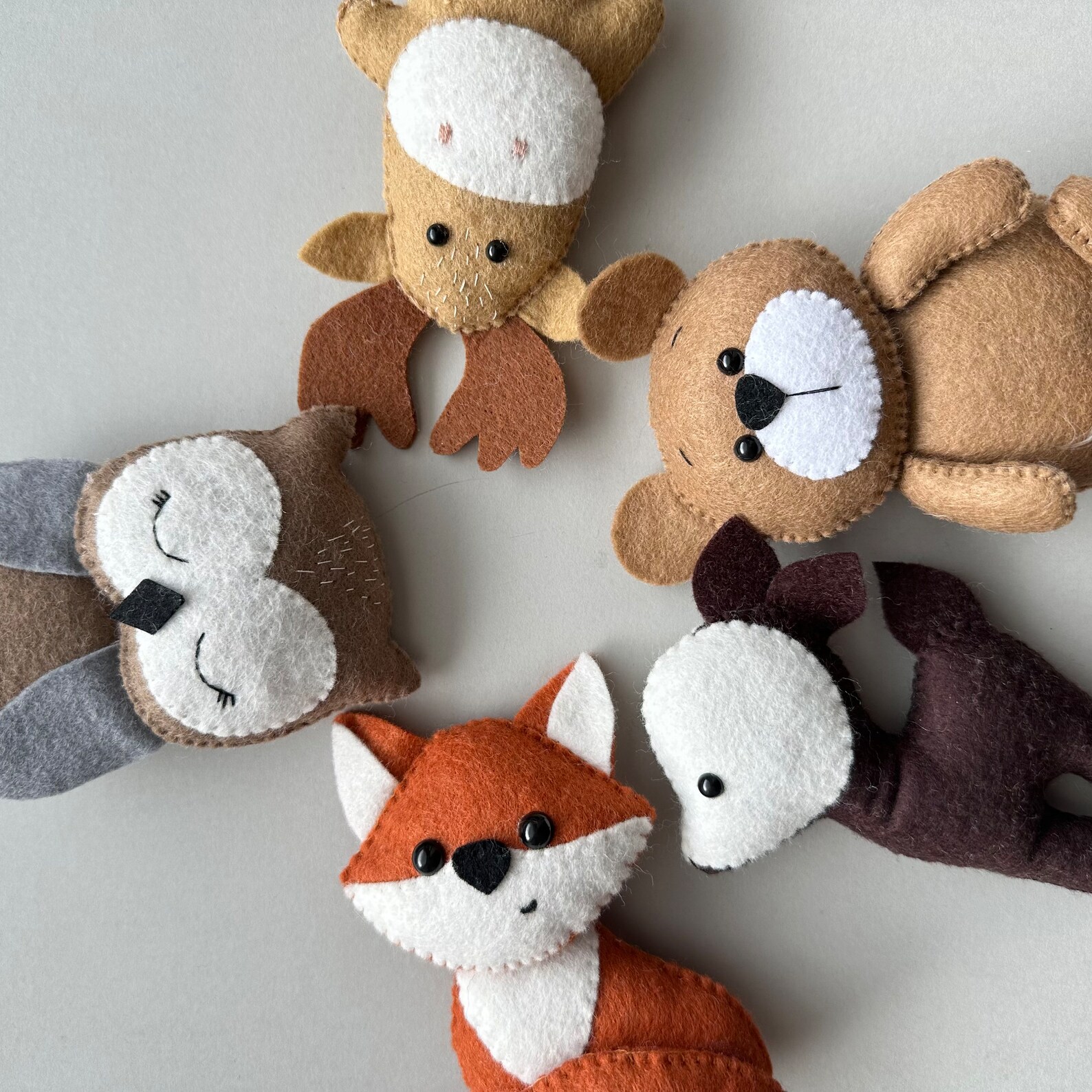 Make Your Own Woodland Felt Garland Handmade Diy Kit Crib Mobile ...