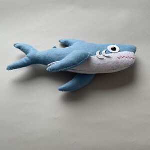 Shark Plushie Pdf Pattern Felt Ornament Kawaii Plush Shark Ornament ...