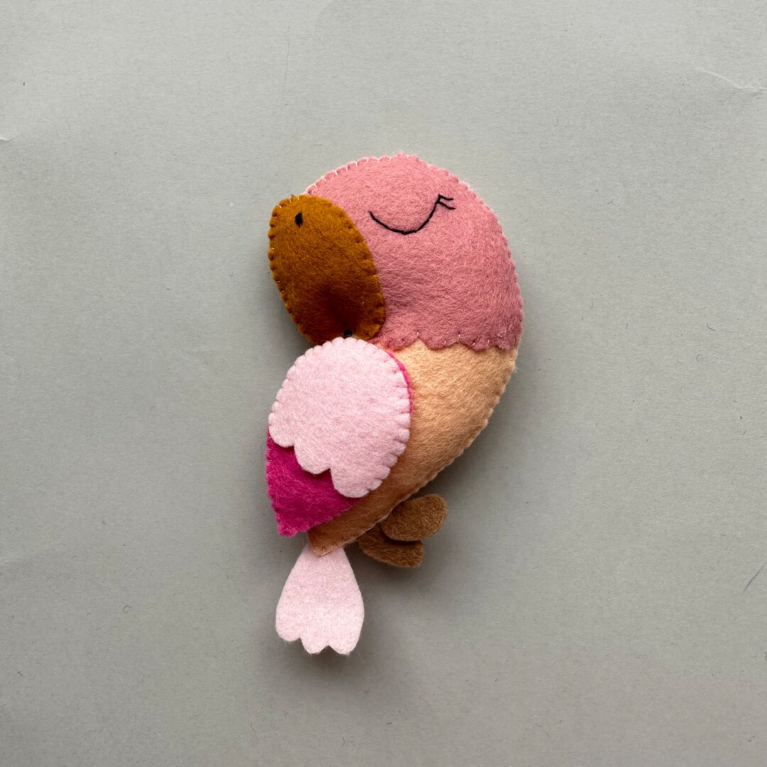 Bird Pdf Pattern Funny Ornament Parrot Plush Pattern Felt Birds ...