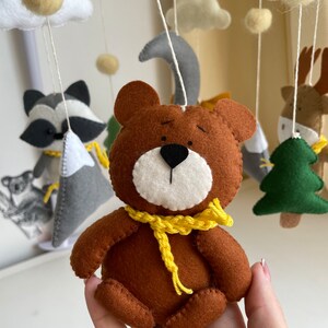 Baby Mobile Pdf Pattern Funny Ornament Felt Woodland Animals Crib Baby ...