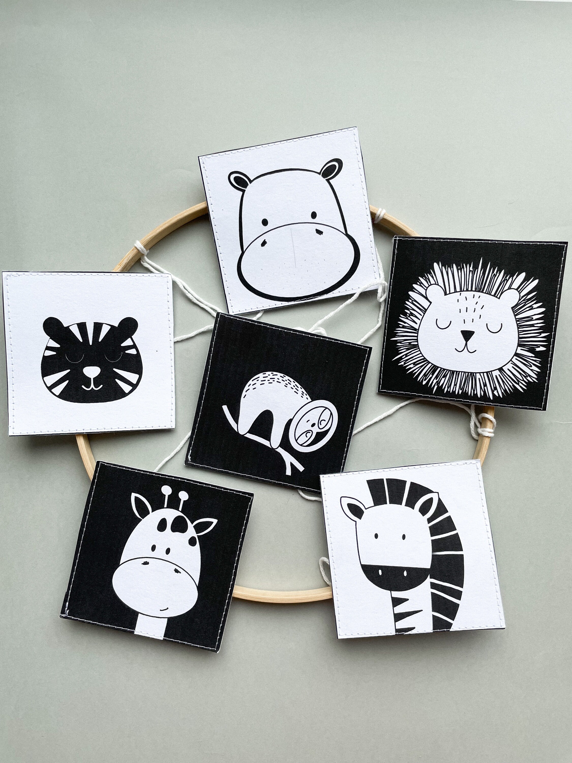 High Contrast Black and White Sensory Cards for Babies - Etsy