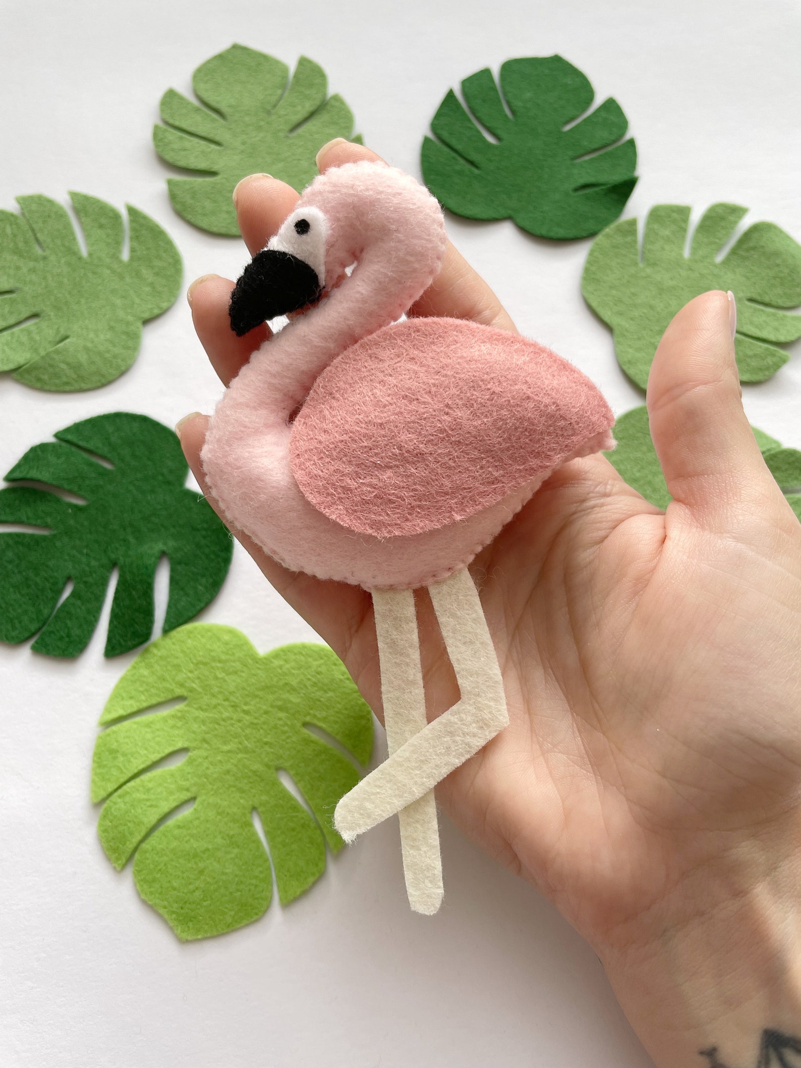 Flamingo Sewing Pattern Tropical Bird Ornament PDF Pattern - Etsy