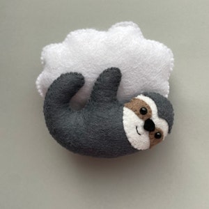 Sloth Ornament Pdf Pattern Felt Animals Sloth Plushie Pattern Kawaii ...