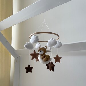 Baby Mobile Pdf Pattern Bear Plush Felt Woodland Animals Bear Ornament ...