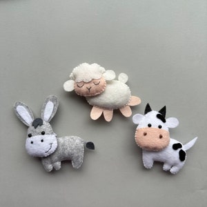 Set of 8 Pdf Pattern Nativity Scene Christmas Ornament Felt Sewing ...