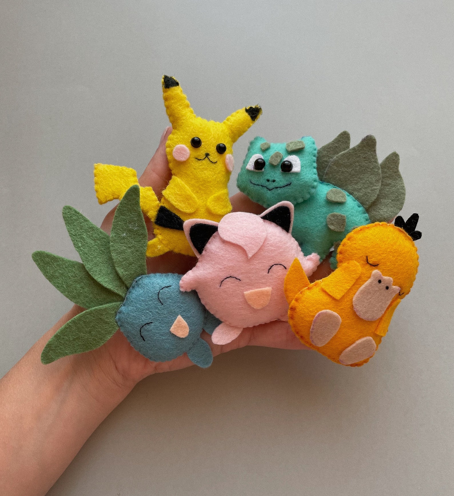Set of 5 Pokemon Pattern, Easy Pokemon PDF Pattern, Pokemon Decor ...