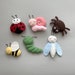 Set of 6 Pdf Felt Pattern Butterfly Ornament Insect Kawaii Plush ...