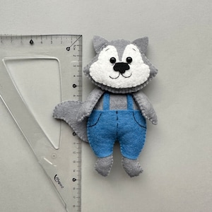 Wolf Plush Pdf Pattern Woodland Animals Felt Sewing Pattern Red Riding ...