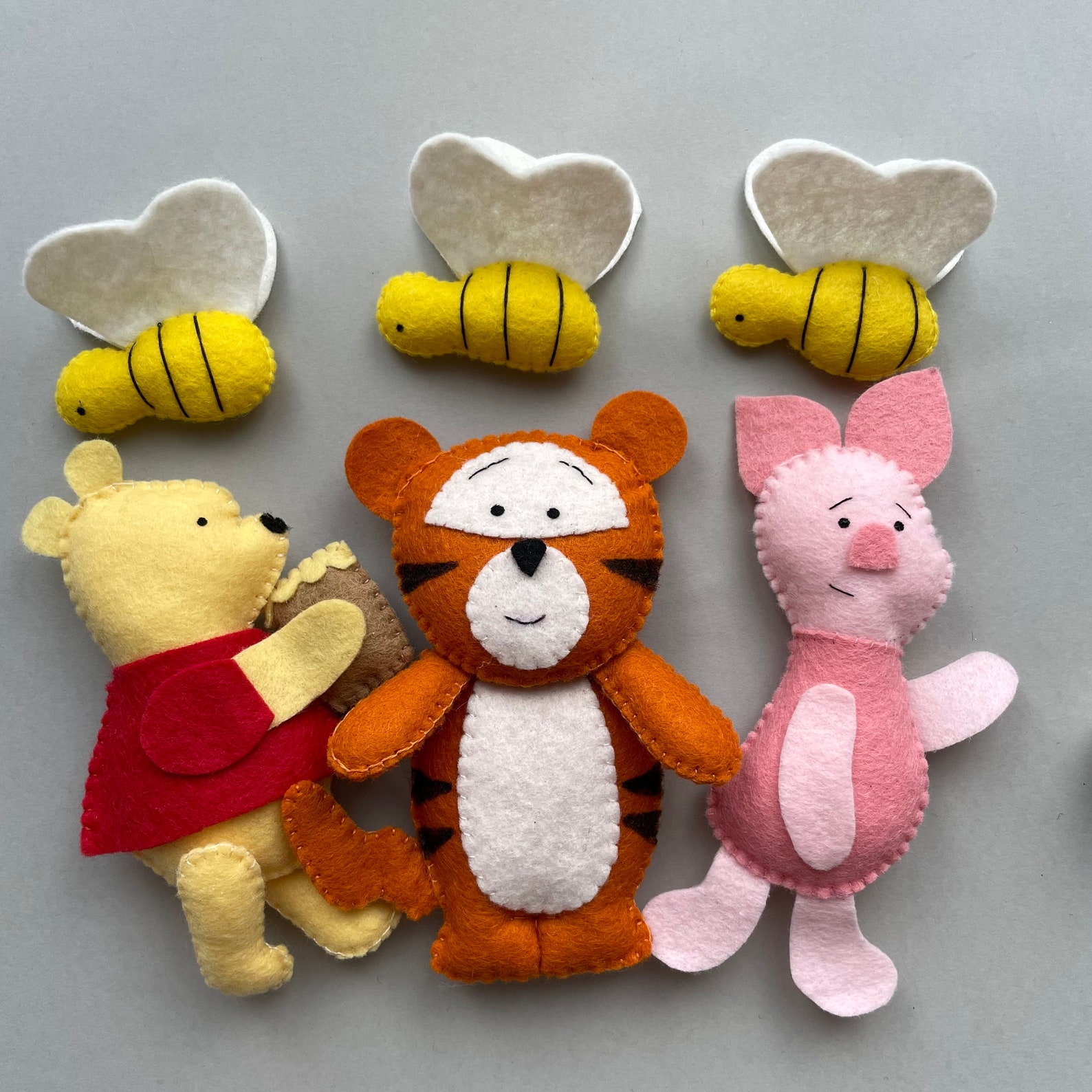 Winnie the Pooh Felt Pattern Set of 5 PDF Plushie Pattern - Etsy
