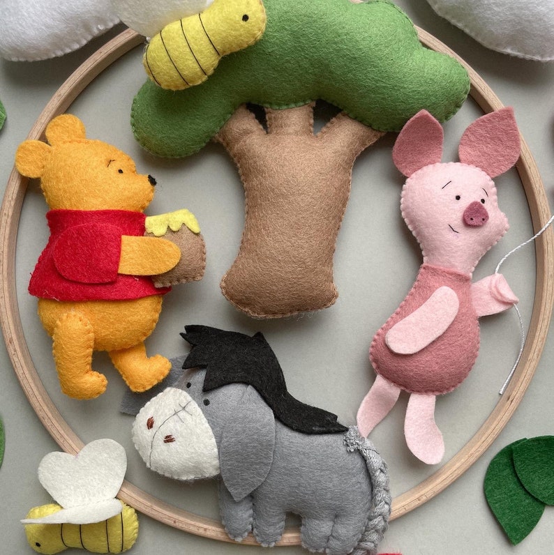 Winnie the Pooh Felt Pattern Set of 5 PDF Plushie Pattern - Etsy