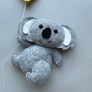 Koala Plush Sewing Pdf Felt Pattern Miniature Animals Koala Bear Kawaii ...
