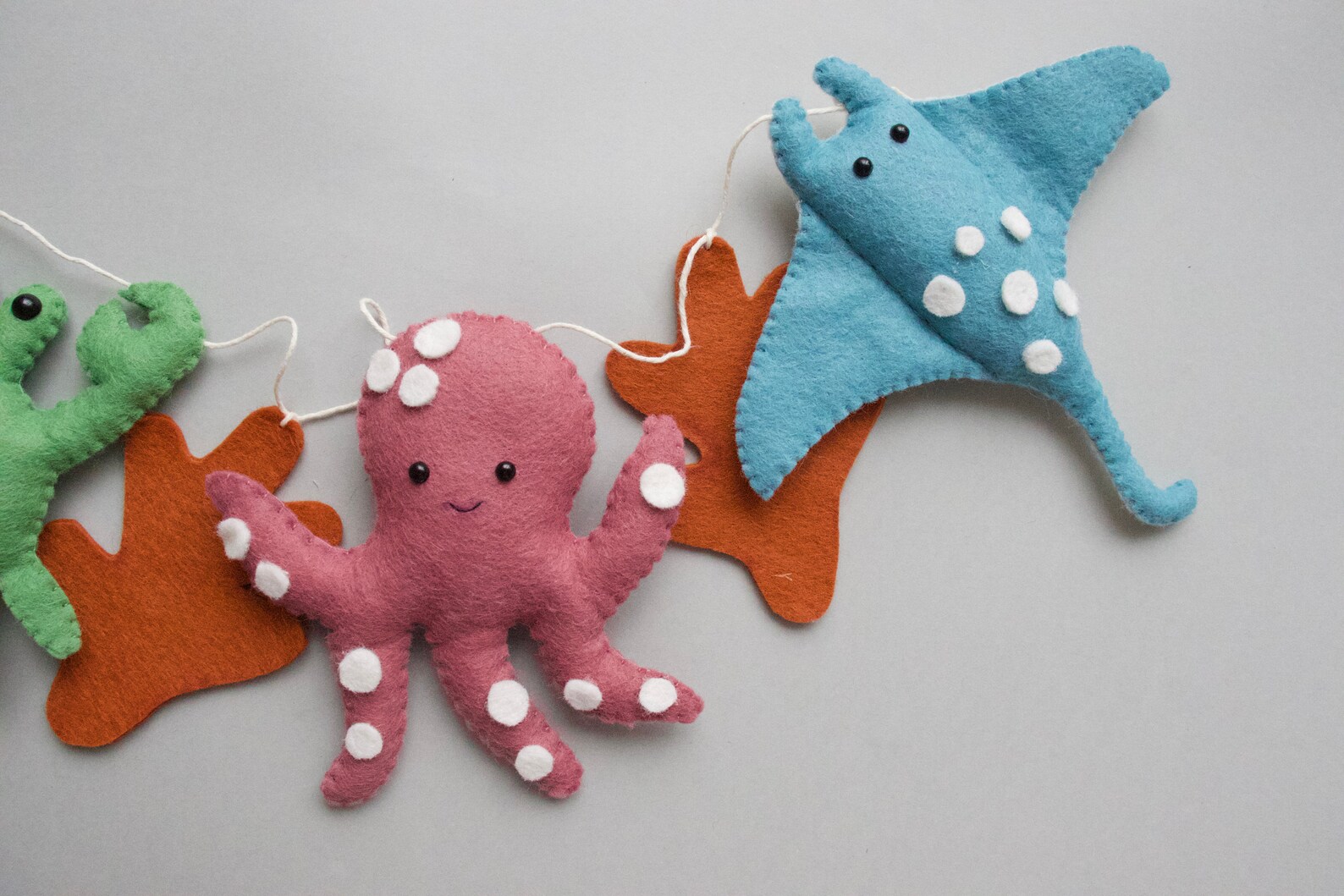 Make Your Own Felt Ocean Sea Animals, Sewing Pattern Baby Mobile, Set ...
