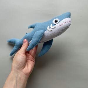 Shark Plushie Pdf Pattern Felt Ornament Kawaii Plush Shark Ornament ...