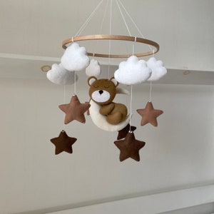 Baby Mobile Pdf Pattern Bear Plush Felt Woodland Animals Bear Ornament ...